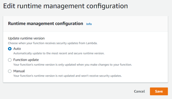 Giới thiệu về các điều khiển quản lý runtime của AWS Lambda – AWS Study Group